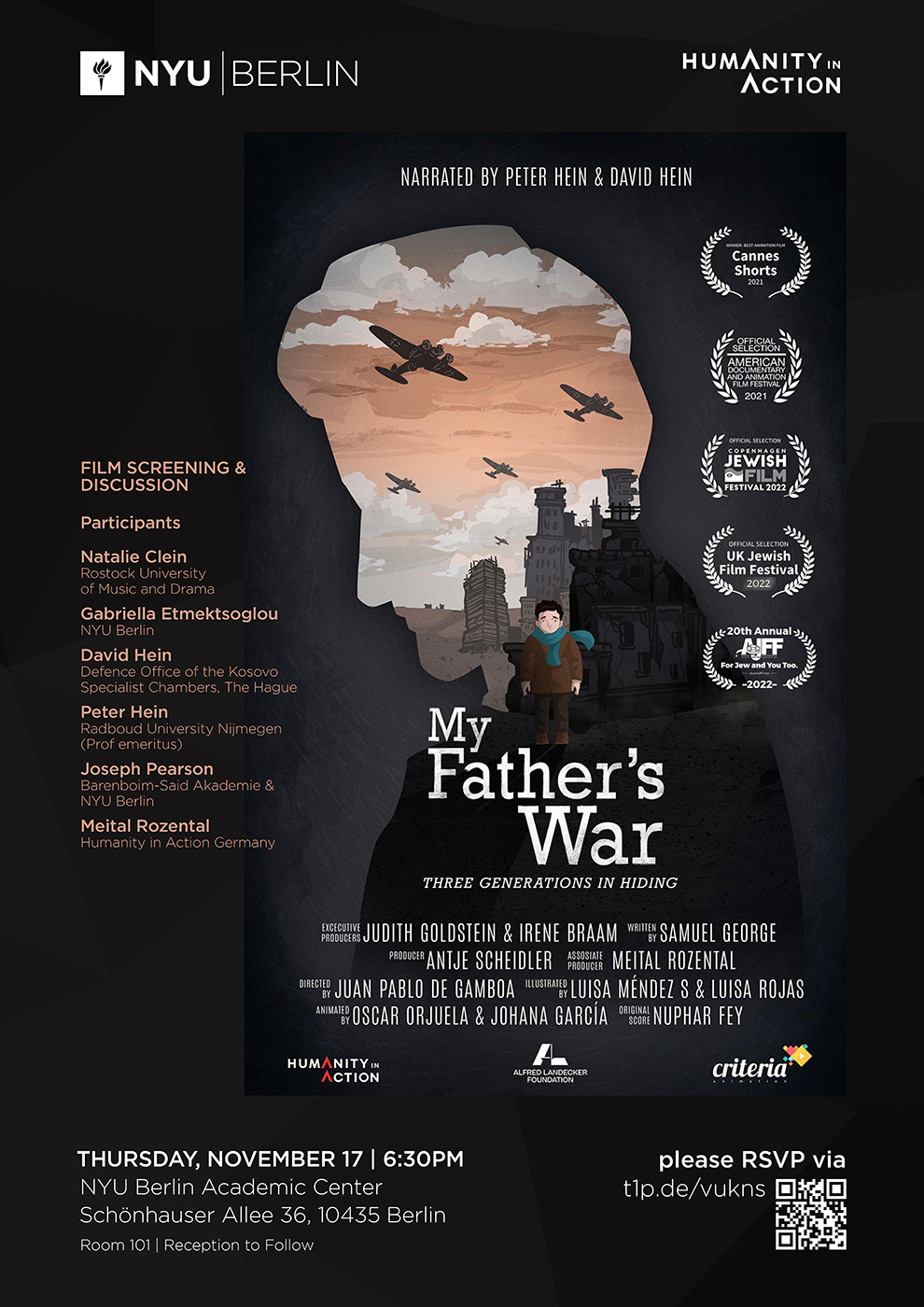 Screening of "My Father's War" & Talk with Peter and David Hein on ...